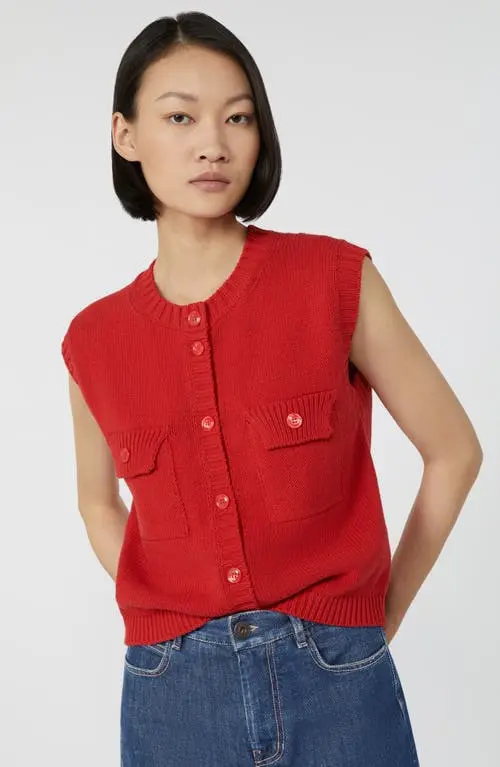 Max Mara Caprara Cotton-blend Sweater Vest