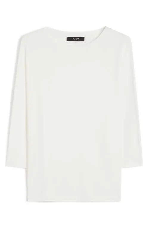 Max Mara Three-quarter Sleeve Jersey T-shirt - White