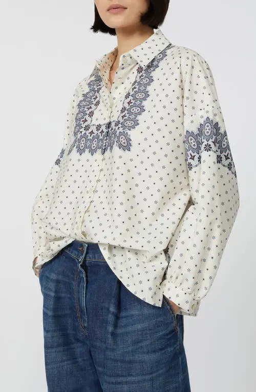 Max Mara Adda Bandana Print Cotton Shirt