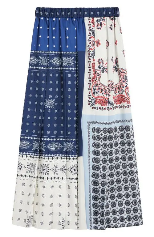 Max Mara Luna Patchwork Maxi Skirt - Navy