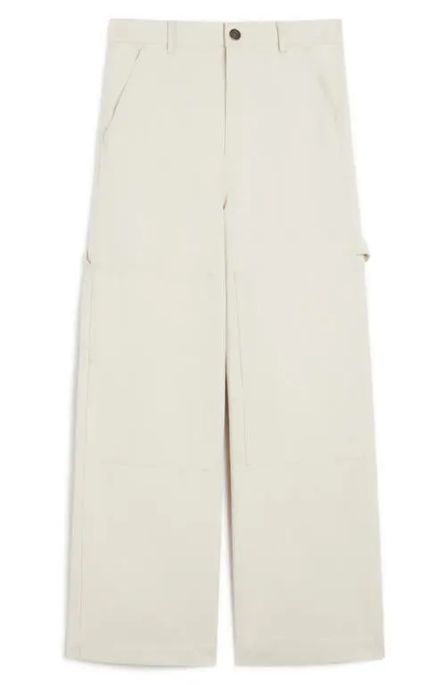 Max Mara Caronte Wide Leg Cotton Twill Carpenter Pants