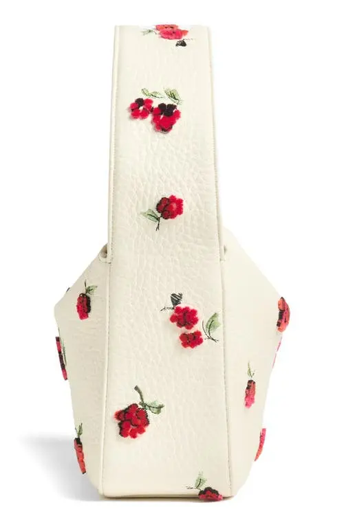 Khaite Elena Embroidered Leather Shoulder Bag
