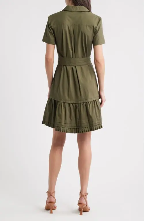 Eliza J Short Sleeve Cotton Shirtdress