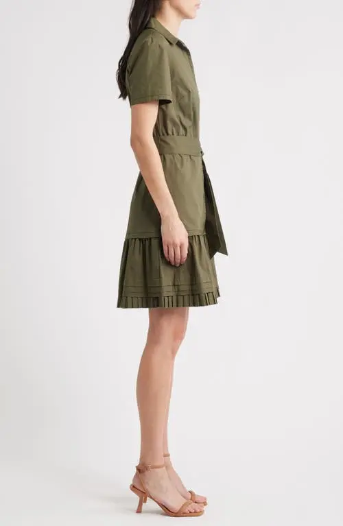 Eliza J Short Sleeve Cotton Shirtdress