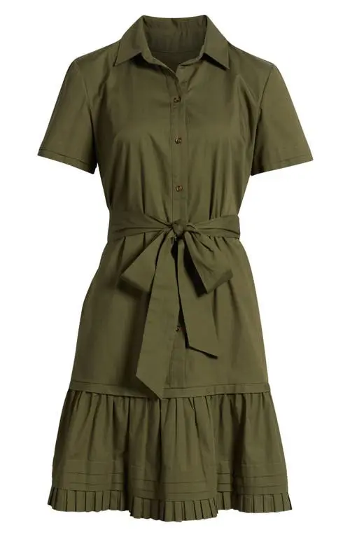 Eliza J Short Sleeve Cotton Shirtdress