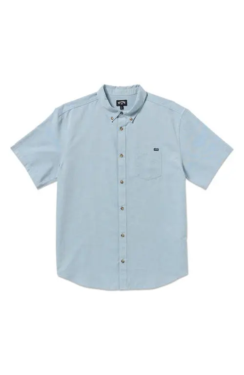 BILLABONG All Day Short Sleeve Button-down Shirt - Powder Blue