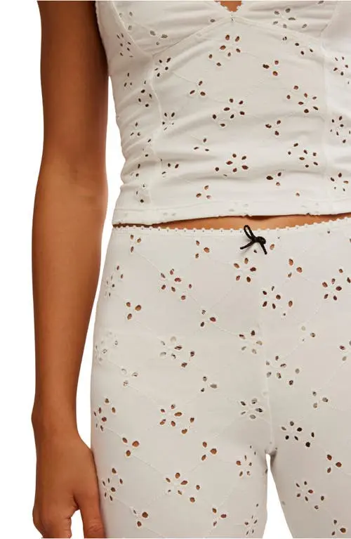 Free People Full Bloom Eyelet Capri Leggings