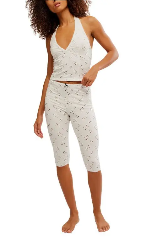 Free People Full Bloom Eyelet Capri Leggings