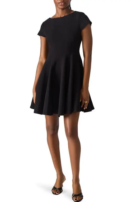 Steve Madden Nili Fit & Flare Mini Dress - Black