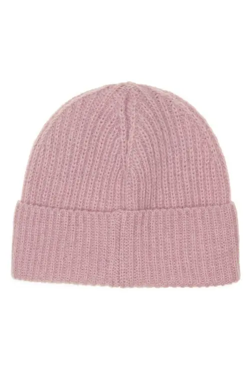 Moncler Logo Patch Wool & Mohair Blend Beanie - Dawn Pink