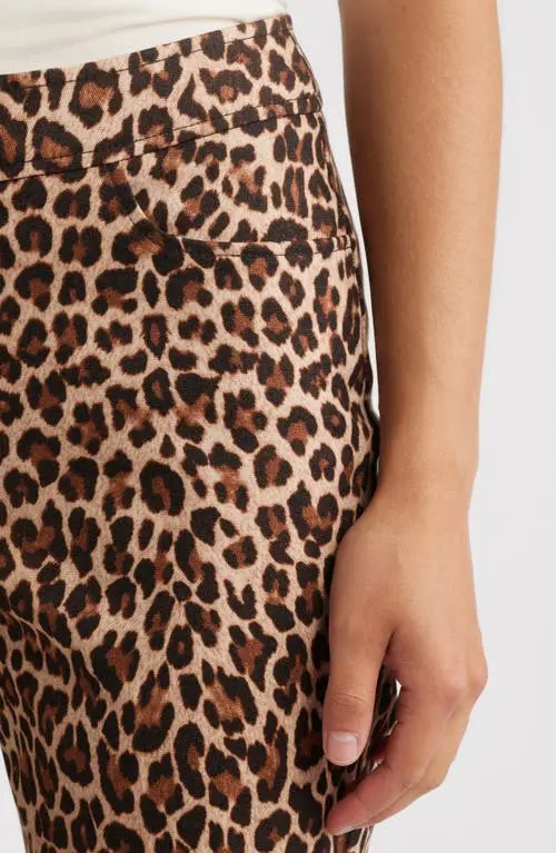 Anne Klein Leopard Print Bootcut Trousers