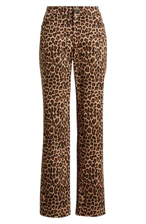 Anne Klein Leopard Print Bootcut Trousers