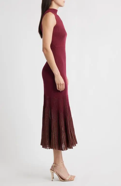 Moon River Ribbed Sleeveless Sweater Dress