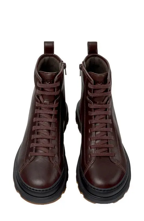 Camper Noray Combat Boots - Dark Brown