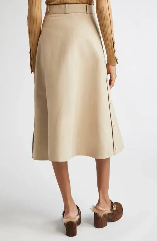 Moncler Belted A-line Skirt - Light Mud