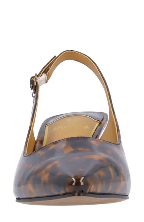 J. Reneé Ferryanne Pointed Toe Slingback Pumps - Brown/black
