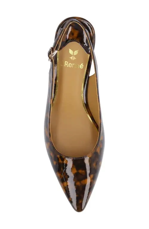 J. Reneé Ferryanne Pointed Toe Slingback Pumps - Brown/black