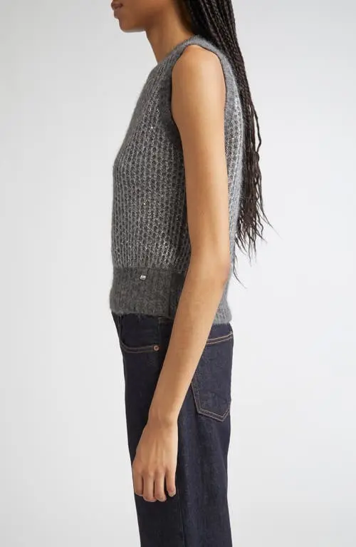 Herno Sleeveless Sequin Metallic Sweater