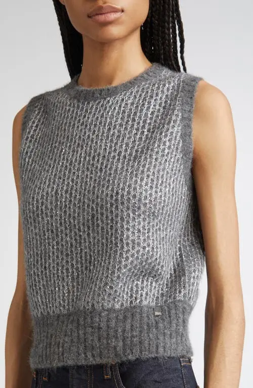 Herno Sleeveless Sequin Metallic Sweater