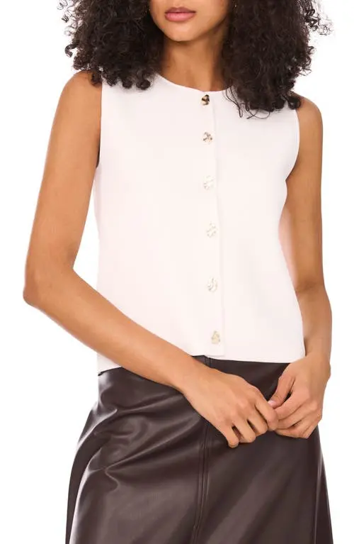 Vince Camuto Sleeveless Button Sweater