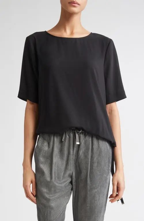 Herno Drawstring Hem T-shirt - Nero