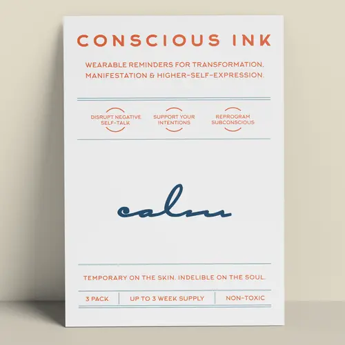 CONSCIOUS INK Calm Eucalyptus + Cedar Manifestation Candle + Ink