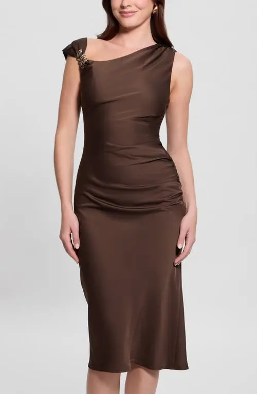 Guess Ashlyn Asymmetric Midi Dress
