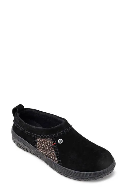 Minnetonka Tamarra Fleece Lined Slipper - Black