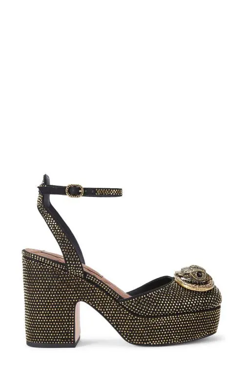 Kurt Geiger Chelsea Ankle Strap Platform Pump - Open Yellow
