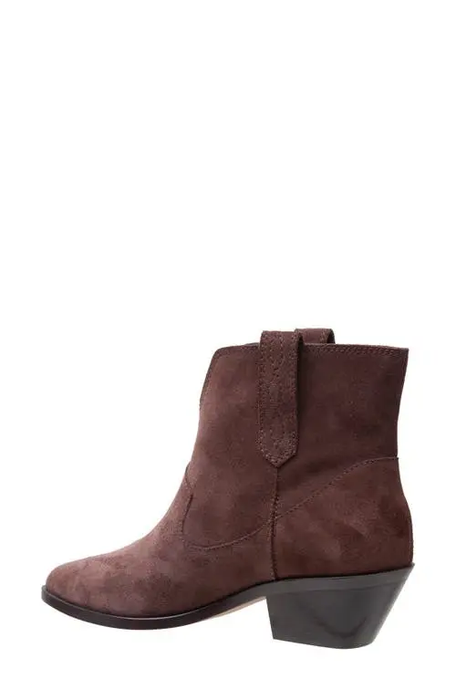 Linea Paolo Witt Western Booties - Chocolate Cow Suede
