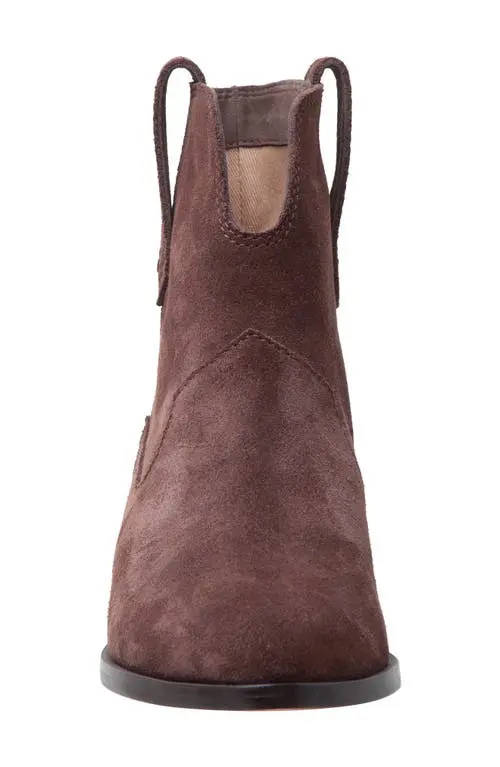 Linea Paolo Witt Western Booties - Chocolate Cow Suede