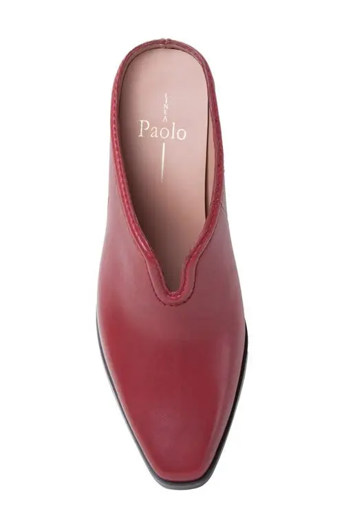 Linea Paolo Shelleyx Mule - Deep Red Leather