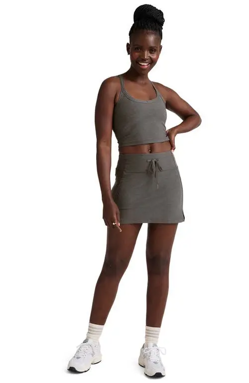 Beyond Yoga Space Dye Go Pocket Skort - True Gray Heather