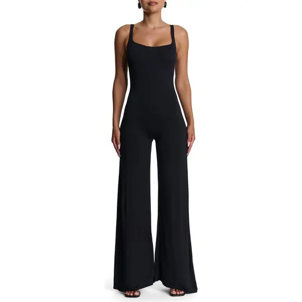Naked Wardrobe Wide Leg Jumpsuit - Black