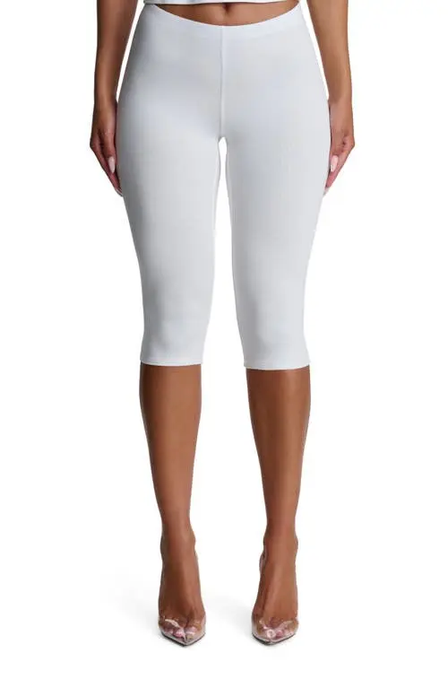 Naked Wardrobe Capri Leggings - White