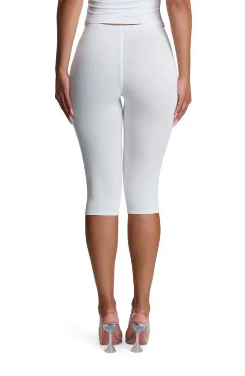 Naked Wardrobe Capri Leggings - White