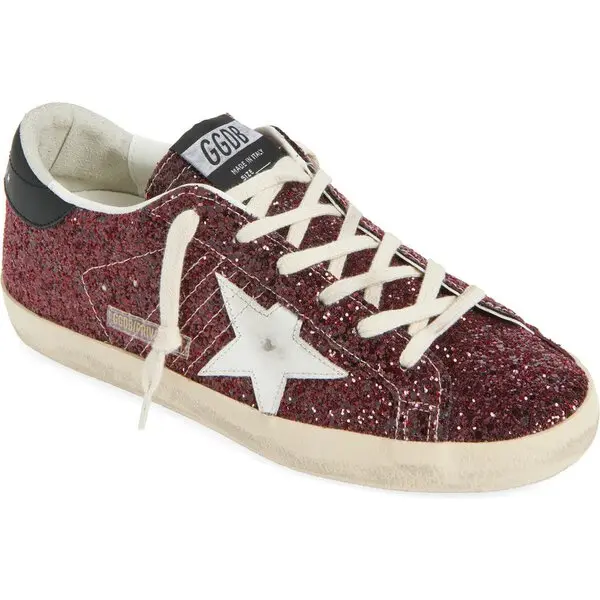 GOLDEN GOOSE Super-star Glitter Low Top Sneaker