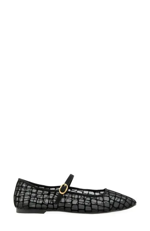 KENNETH COLE Jasper Mary Jane Flat - Black/black Mesh