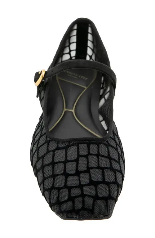 KENNETH COLE Jasper Mary Jane Flat - Black/black Mesh