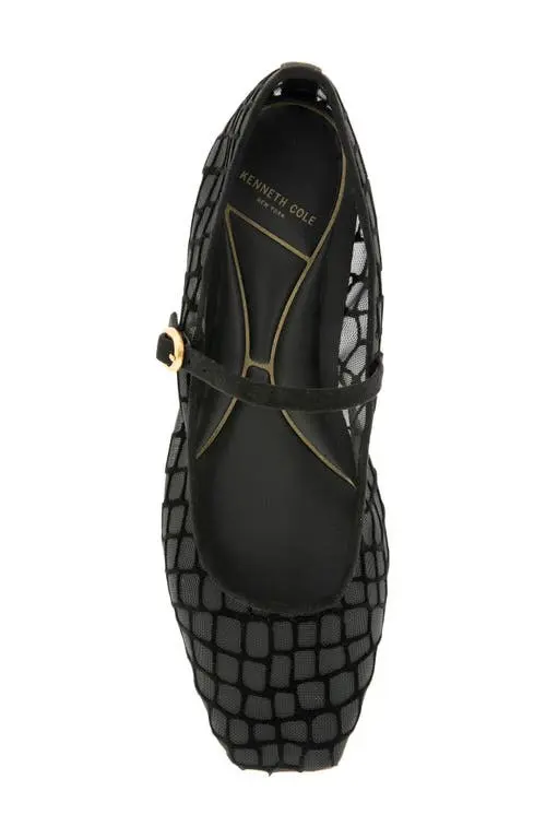 KENNETH COLE Jasper Mary Jane Flat - Black/black Mesh