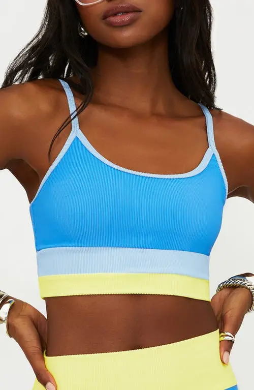 Beach Riot Eva Colorblock Bikini Top - Marina Blue