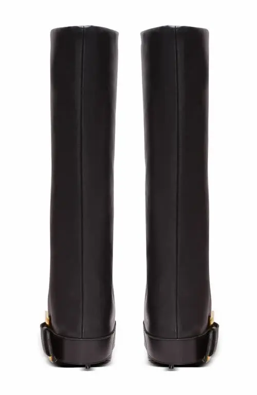 Balmain Anthem Calfskin Leather Boots - Black