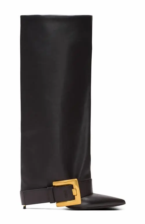 Balmain Anthem Calfskin Leather Boots - Black