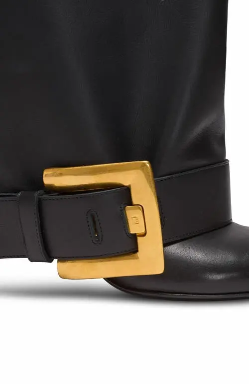 Balmain Anthem Calfskin Leather Boots - Black