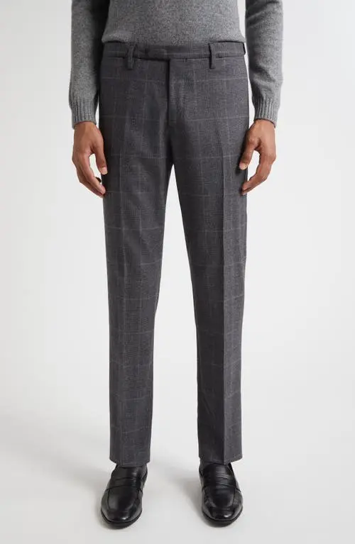 Boglioli B-line Windowpane Check Virgin Wool Suit - Grey