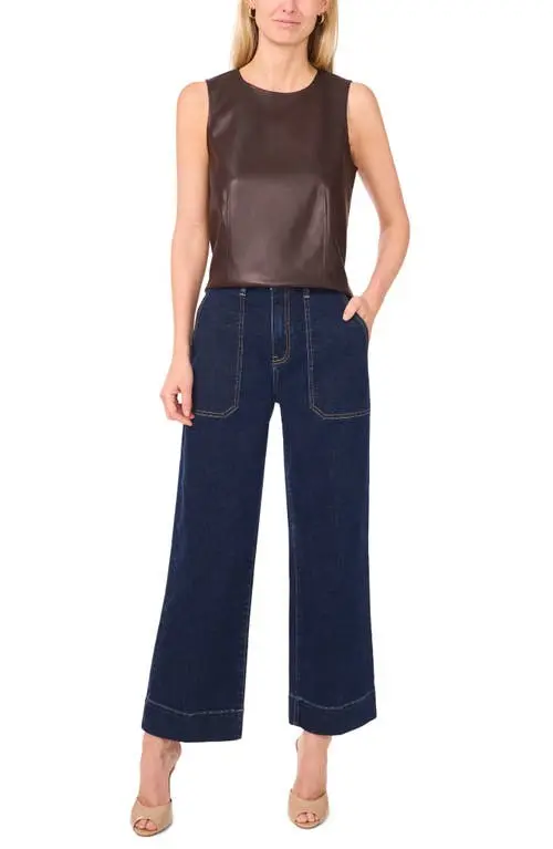 Vince Camuto Faux Leather Tank