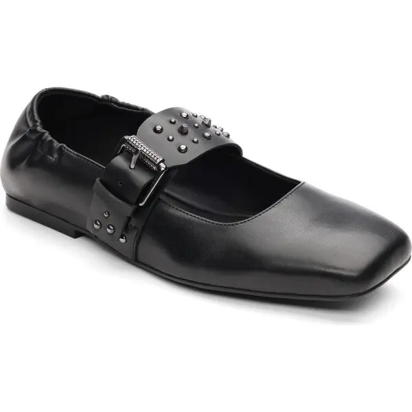 Ash Beverly Mary Jane Flat - Black
