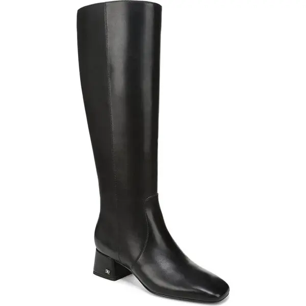 Sam Edelman Porter Knee High Boot - Black Leather