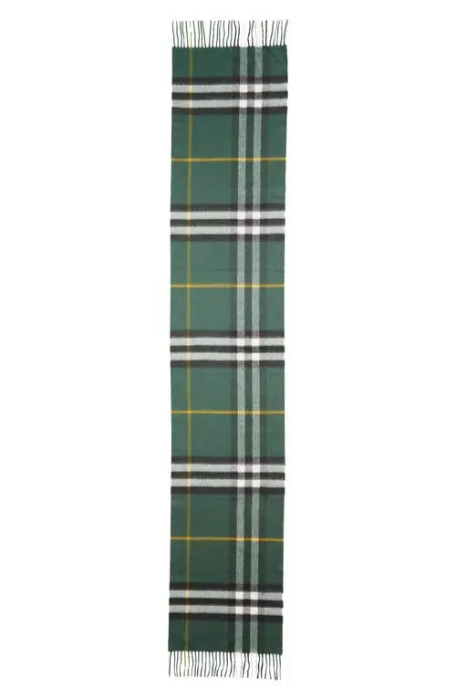 Burberry Giant Check Cashmere Scarf - Dark Fern Green