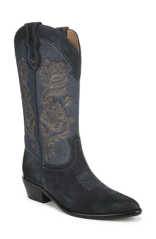 Sam Edelman Rue Western Boots - Atlantic Blue/royale Blue